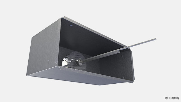 Supply air wall diffuser. Halton TLB. Jet air supply unit.