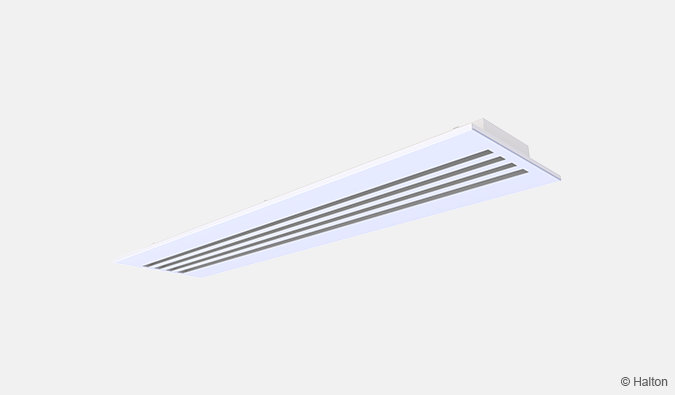 Halton SLL - Linear slot diffuser -, ceiling or wall installation